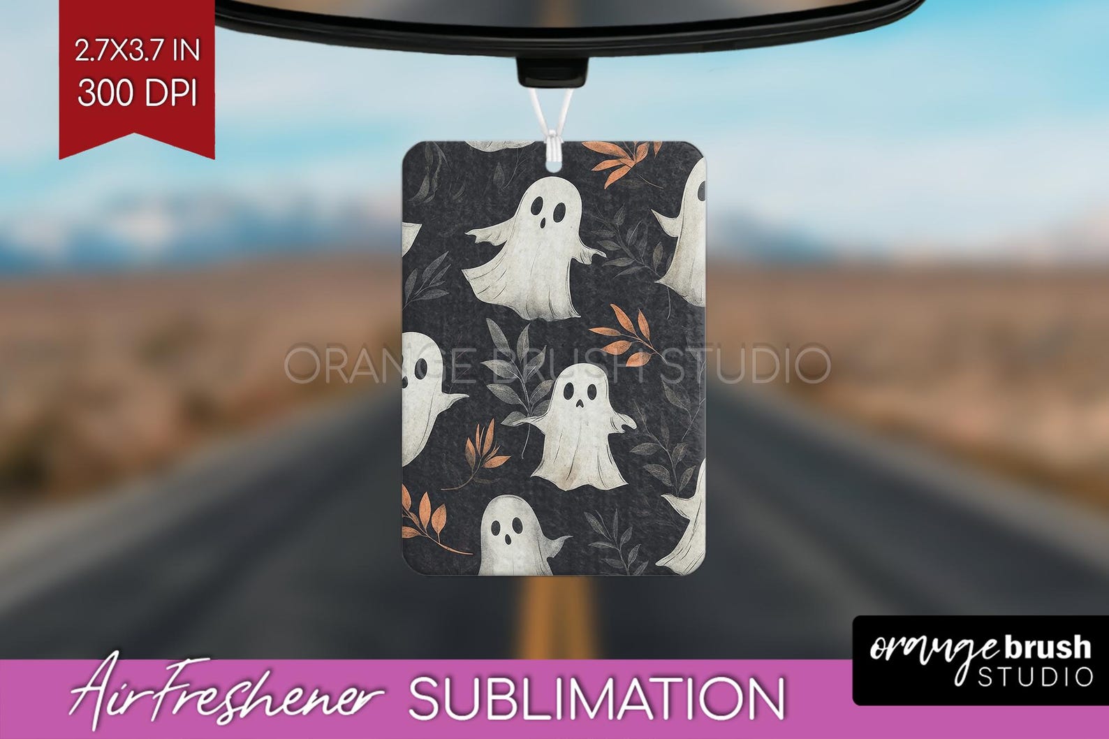Cute Ghost Air Freshener Sublimation Bundle. Spooky Halloween Car ...