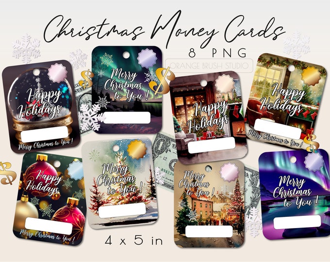 Christmas Money Card Holder - Printable Christmas Gnomes Card - PNG ...