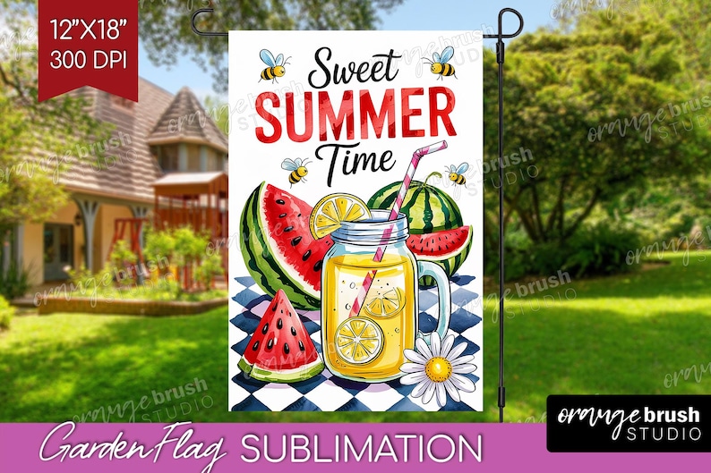 Hello Summer Garden Flag Sublimation Bundle, Beach Flag PNG Designs ...