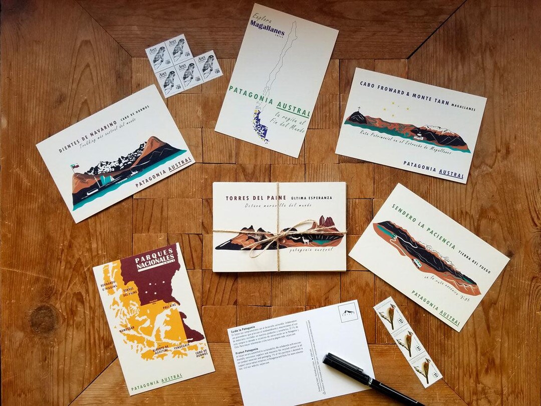 Trekking Patagonia Austral | Chile | Assorted Postcard Set - Etsy
