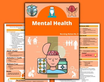 Mental Health Nursing Study - Etsy