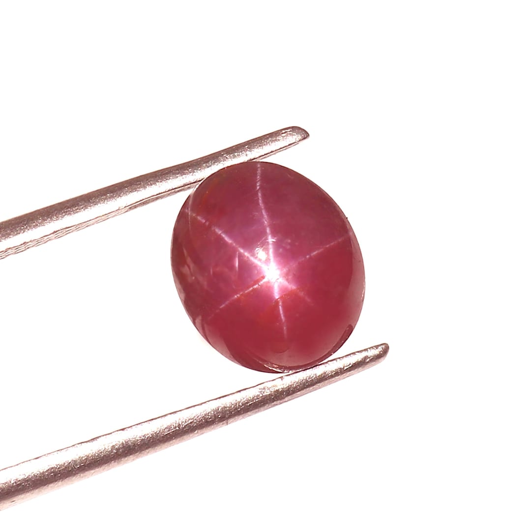 Super High Quality 6 Rays Star Ruby Cabochon, Oval Shape Star Ruby ...