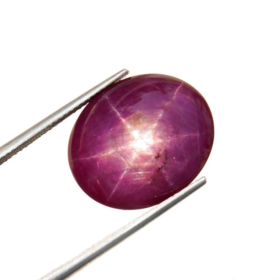 Top Quality 6 Rays Star Ruby Cabochon,oval Shape Natural Star Ruby ...