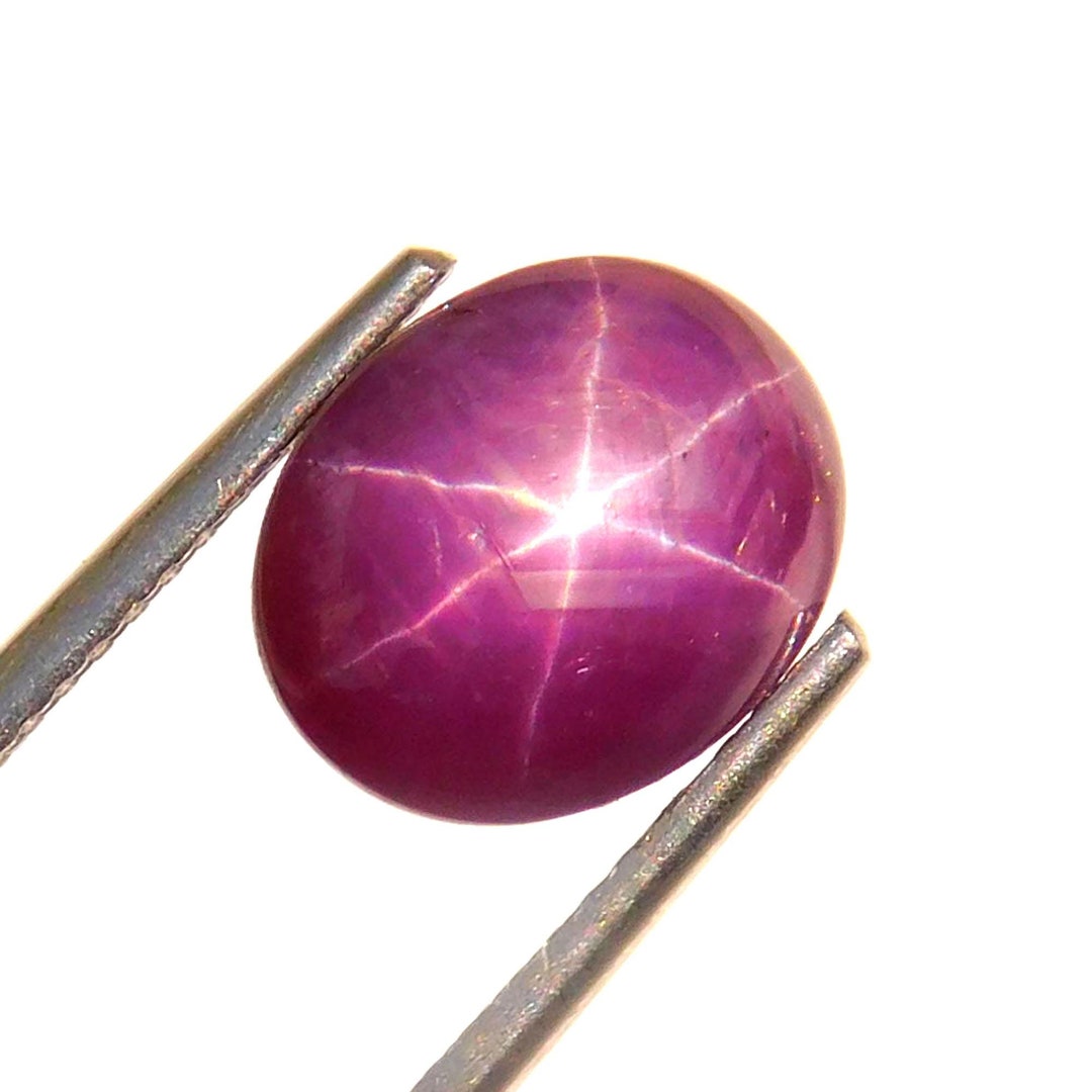 Genuine Star Ruby Cabochon, AAA Quality 6 Rays Ruby Star Gemstone ...