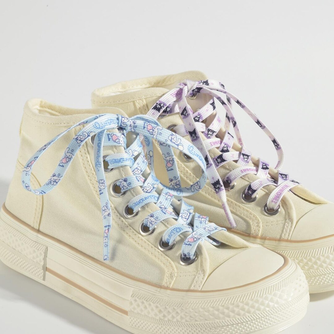 7 Patterns/ Original Summer Cute Cartoon Flat Shoelaces for Basketball ...