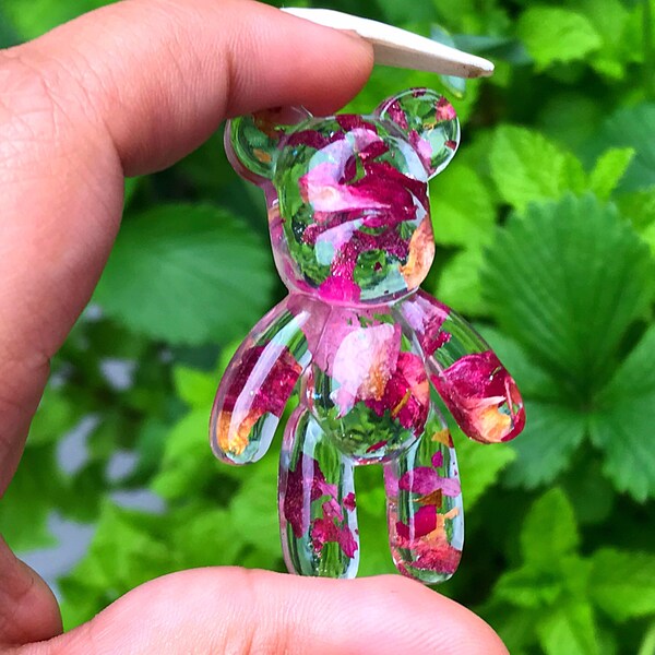 Resin Keychain Bear - Etsy