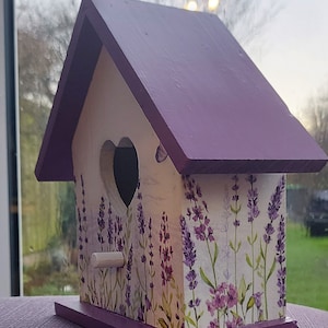 Bird House, Bird Box, Decoupaged Bird House, Garden Decorative Bird ...