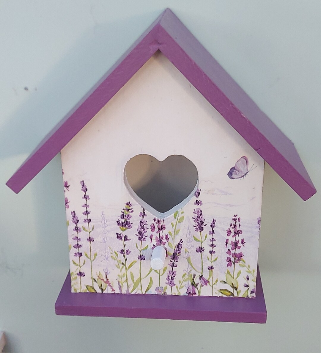 Bird House, Bird Box, Decoupaged Bird House, Garden Decorative Bird ...