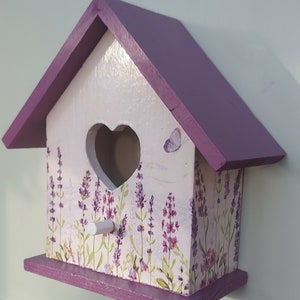 Bird House, Bird Box, Decoupaged Bird House, Garden Decorative Bird ...