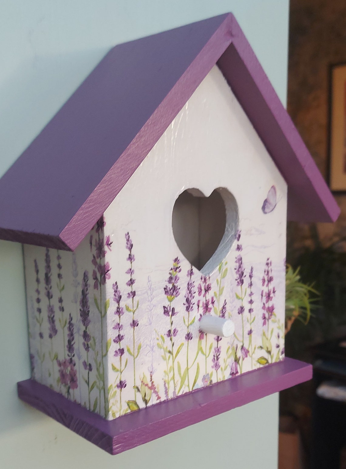 Bird House Bird Box Decoupaged Bird House Garden Decorative | Etsy