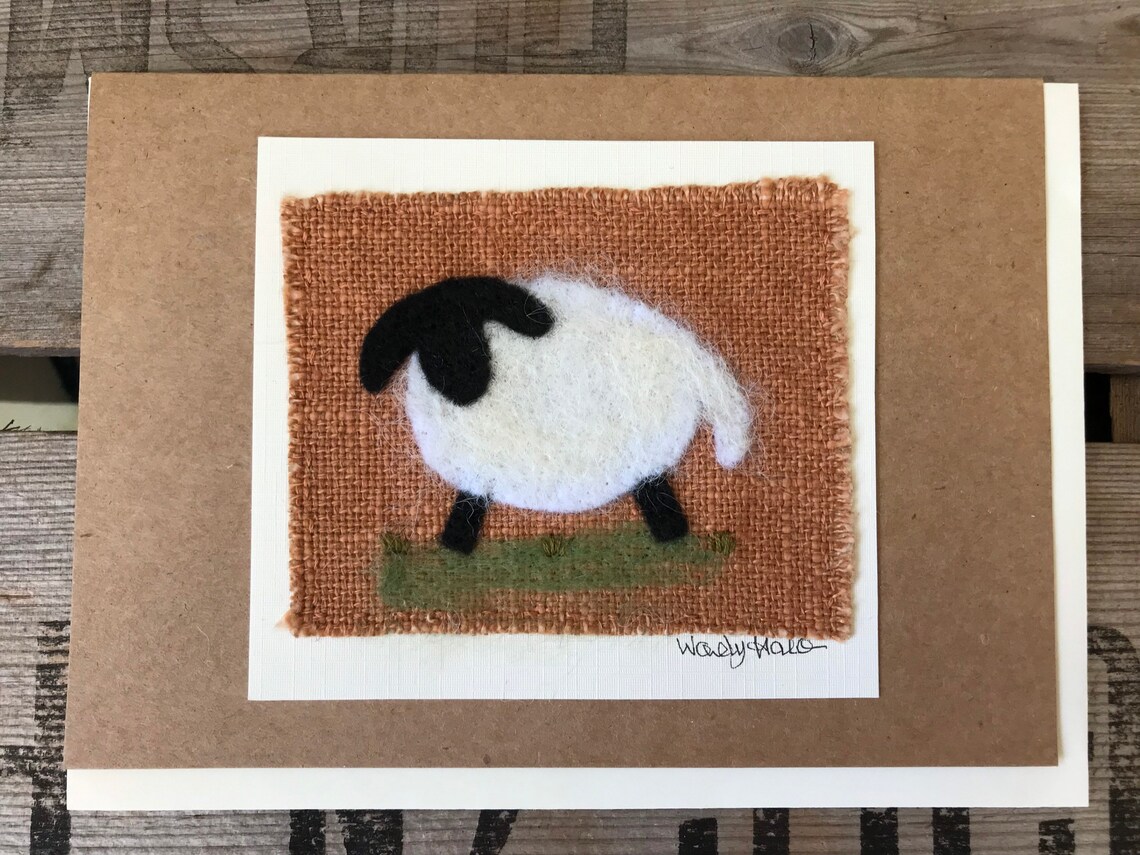 Hand Felted Greeting Cards, Needle Felt, Textile Cards, Felt Cards ...