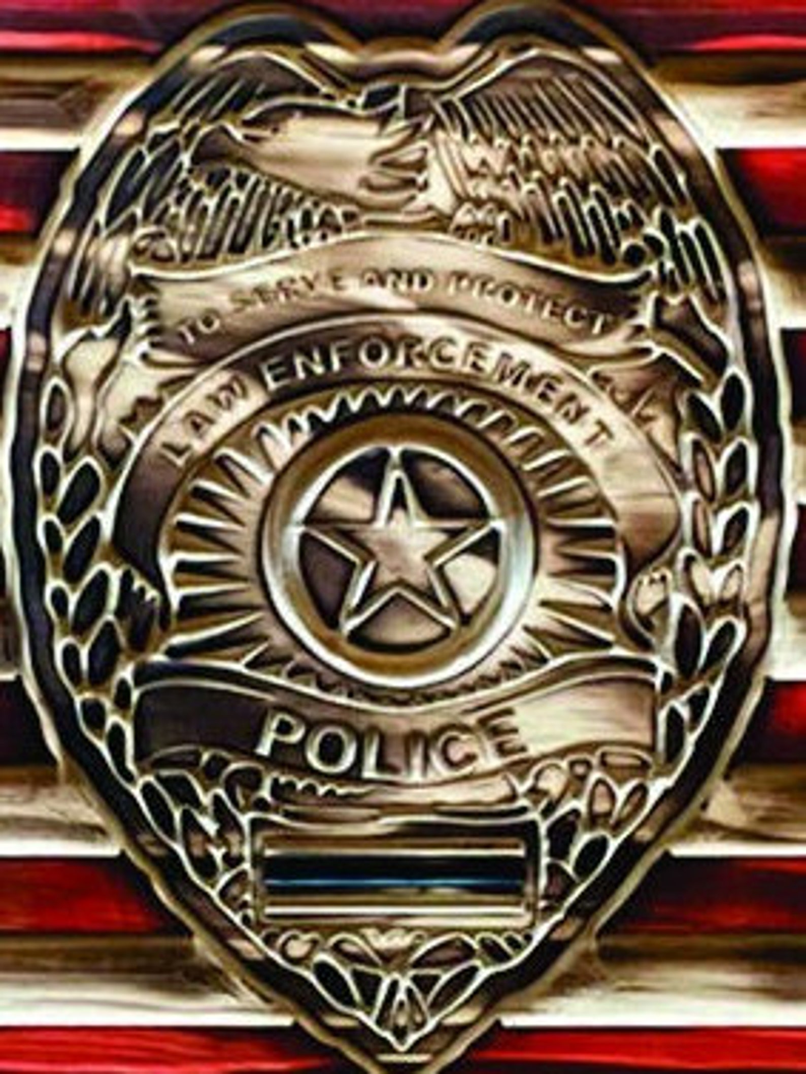 Police Wood Flag or Concealment Box - Etsy