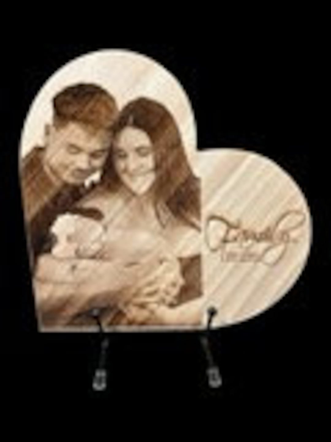 Laser Engraved Photo Heart - Etsy