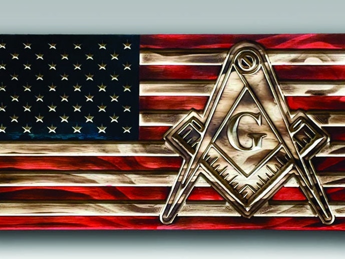 Masonic Wood Flag or Concealment Box - Etsy