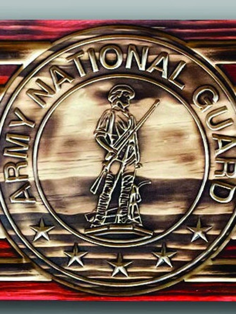 National Guard Wood Flag or Concealment Box - Etsy