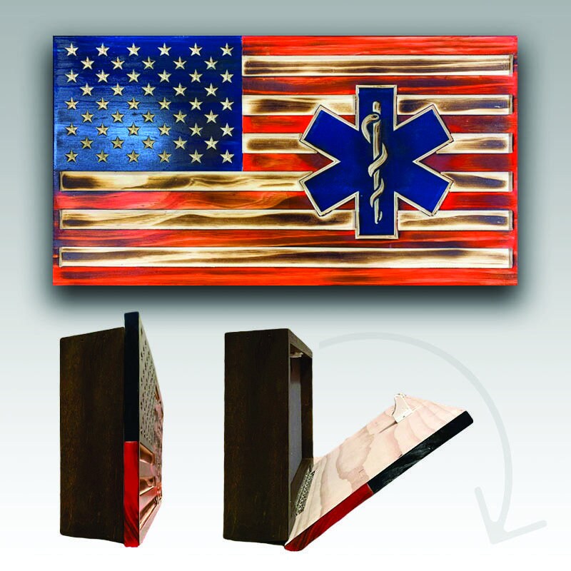 Medical Wood Flag or Concealment Box - Etsy