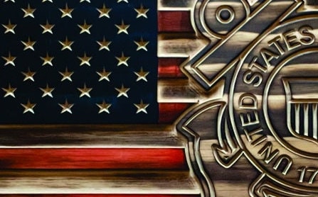 U.S. Coast Guard Wood Flag or Concealment Box - Etsy