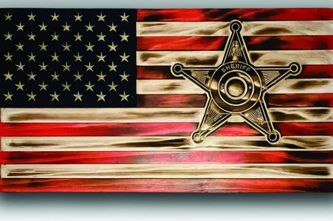 Sheriff Wood Flag or Concealment Box - Etsy