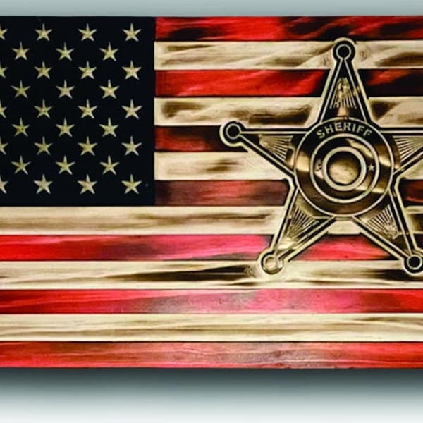 Sheriff Wood Flag - Etsy
