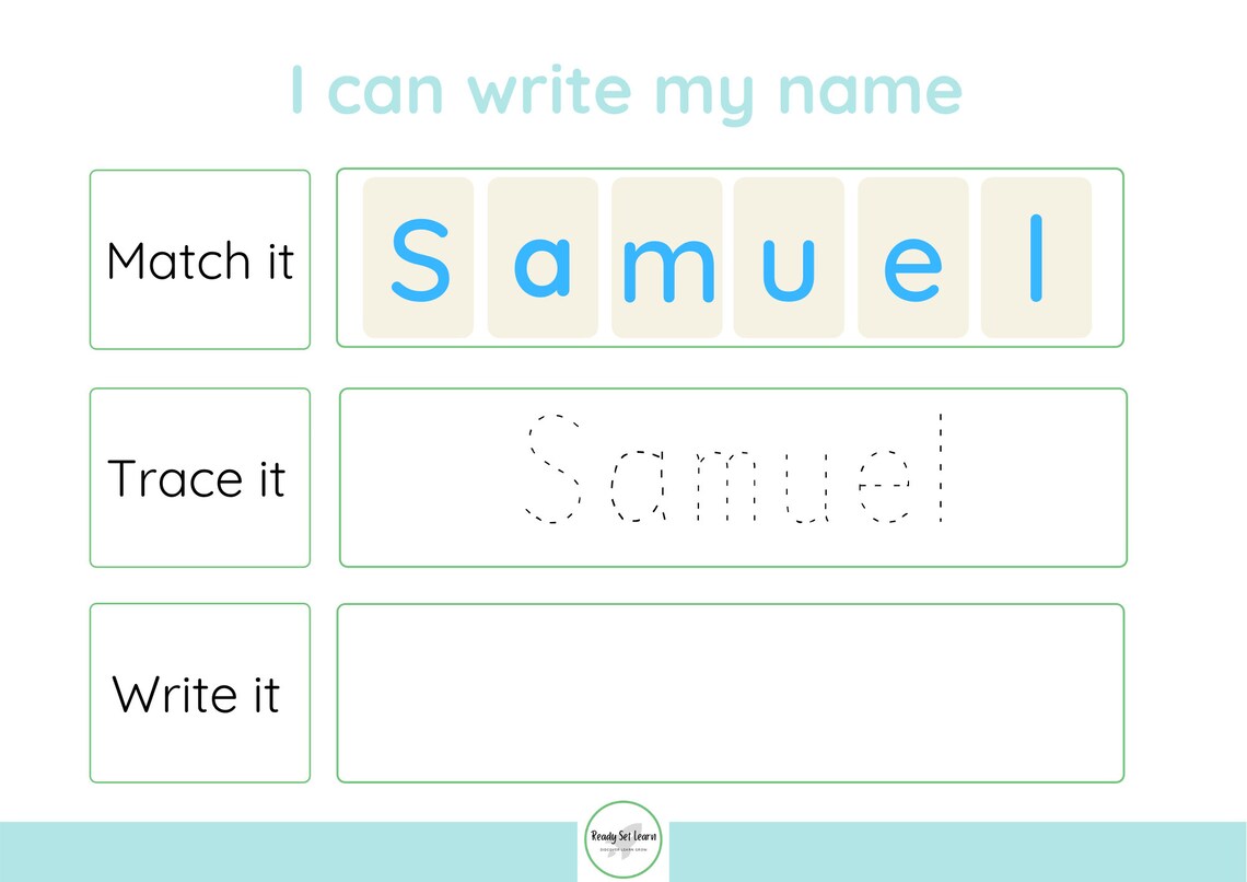 Name Writing Learning Mat Preschool and Early Years EYFS - Etsy UK