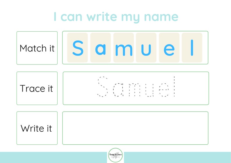 Name Writing Learning Mat Preschool and Early Years EYFS - Etsy UK