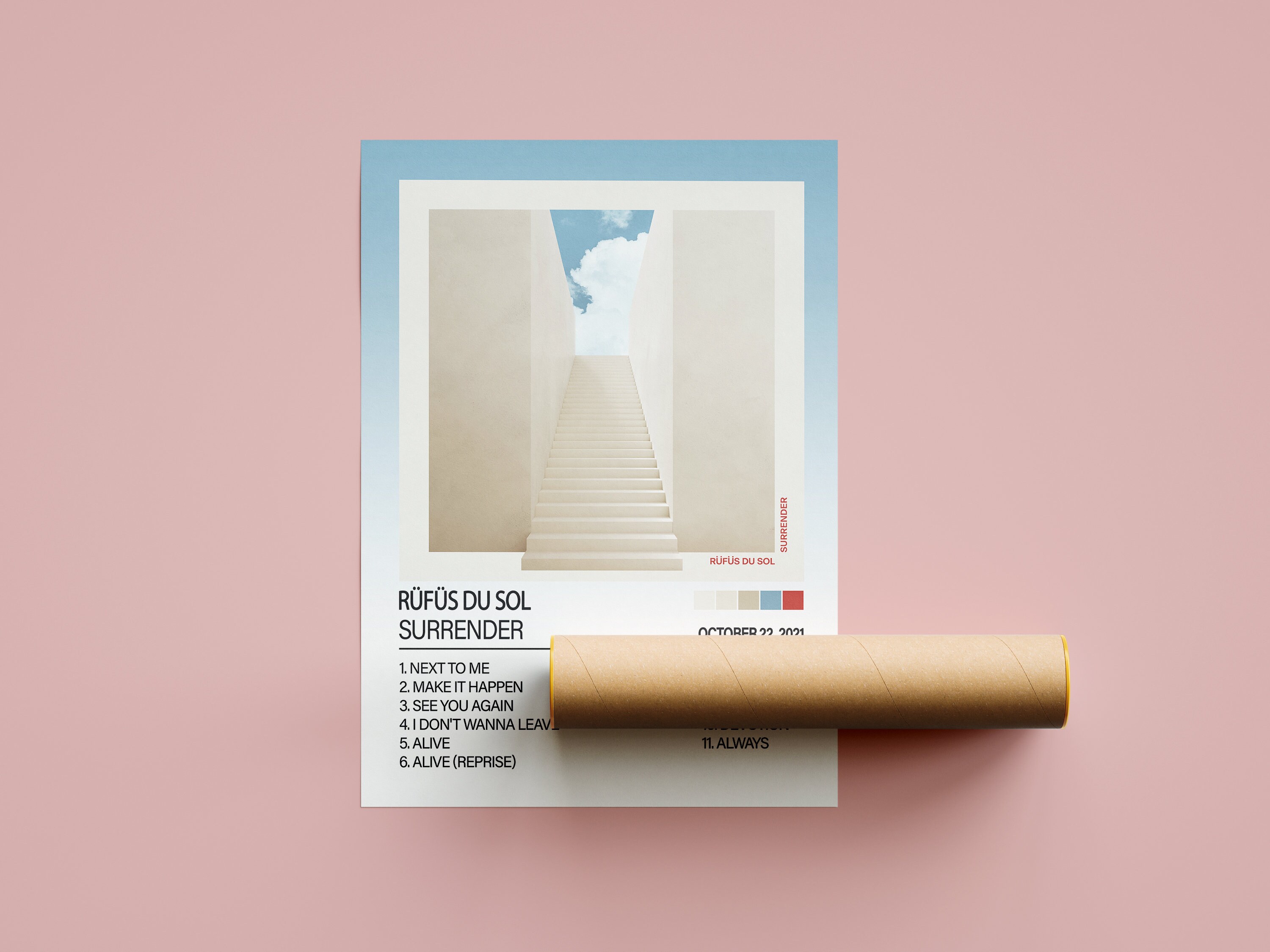 Rufus Du Sol Poster, Surrender Poster, Rufus Du Sol Tracklist Album ...