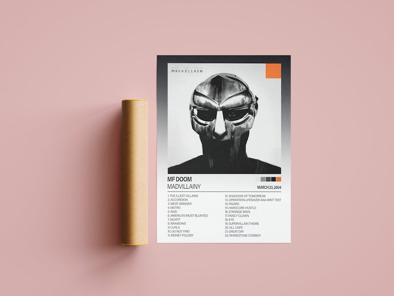 MF Doom Madvillainy Album Poster, MF Doom Poster, MF Doom Print, Album Cover Poster, Music ...