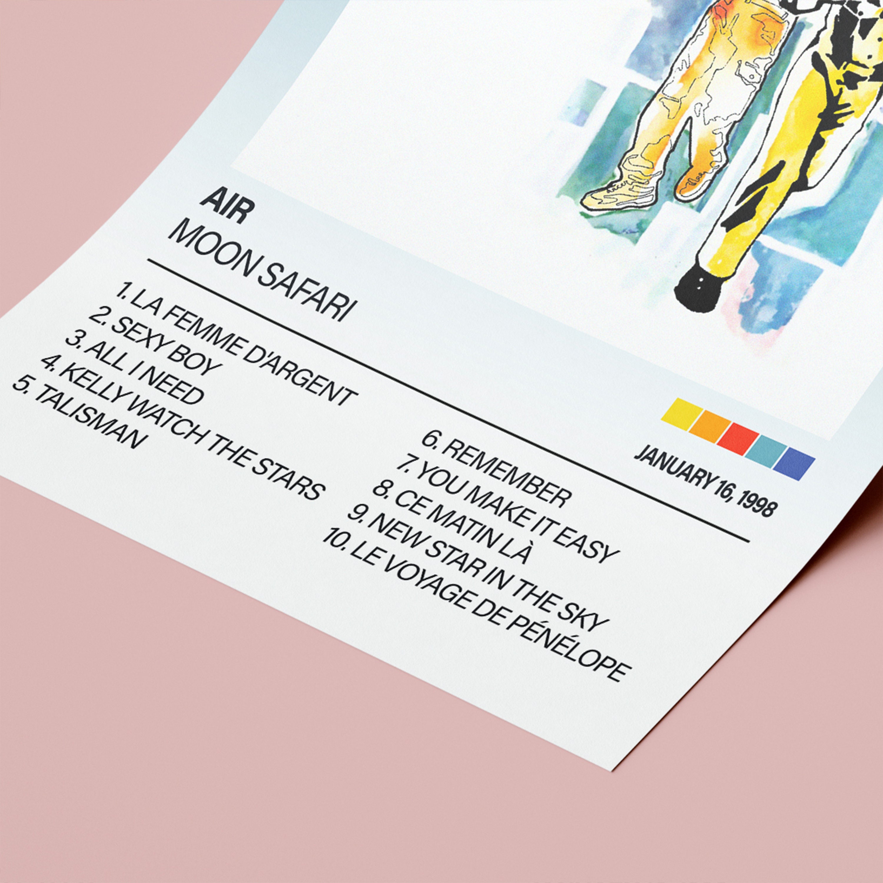 Air Moon Safari Album, Air - Moon Safari Poster, Air Print, Air Album ...