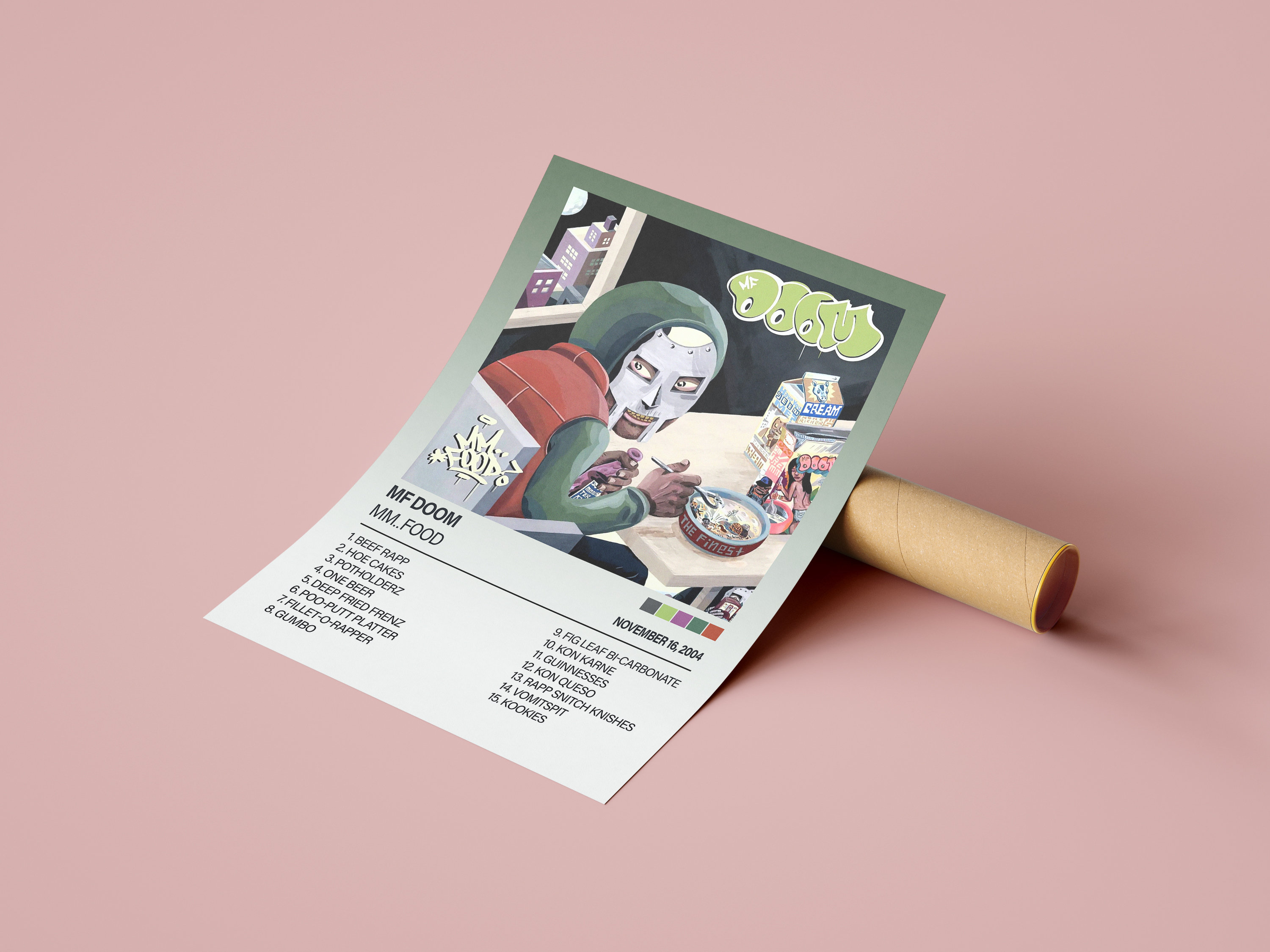 MF Doom Mm..food Poster, MF Doom Poster, MF Doom Print, Album Cover ...