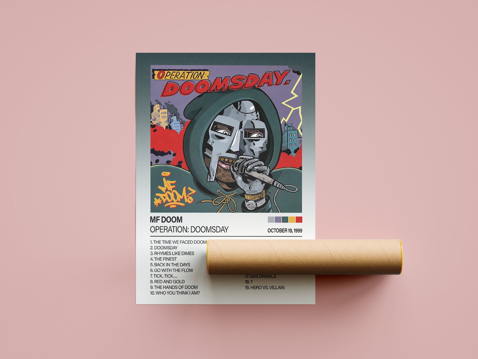 MF Doom Operation Doomsday Album Poster, MF Doom Poster, MF Doom Print ...