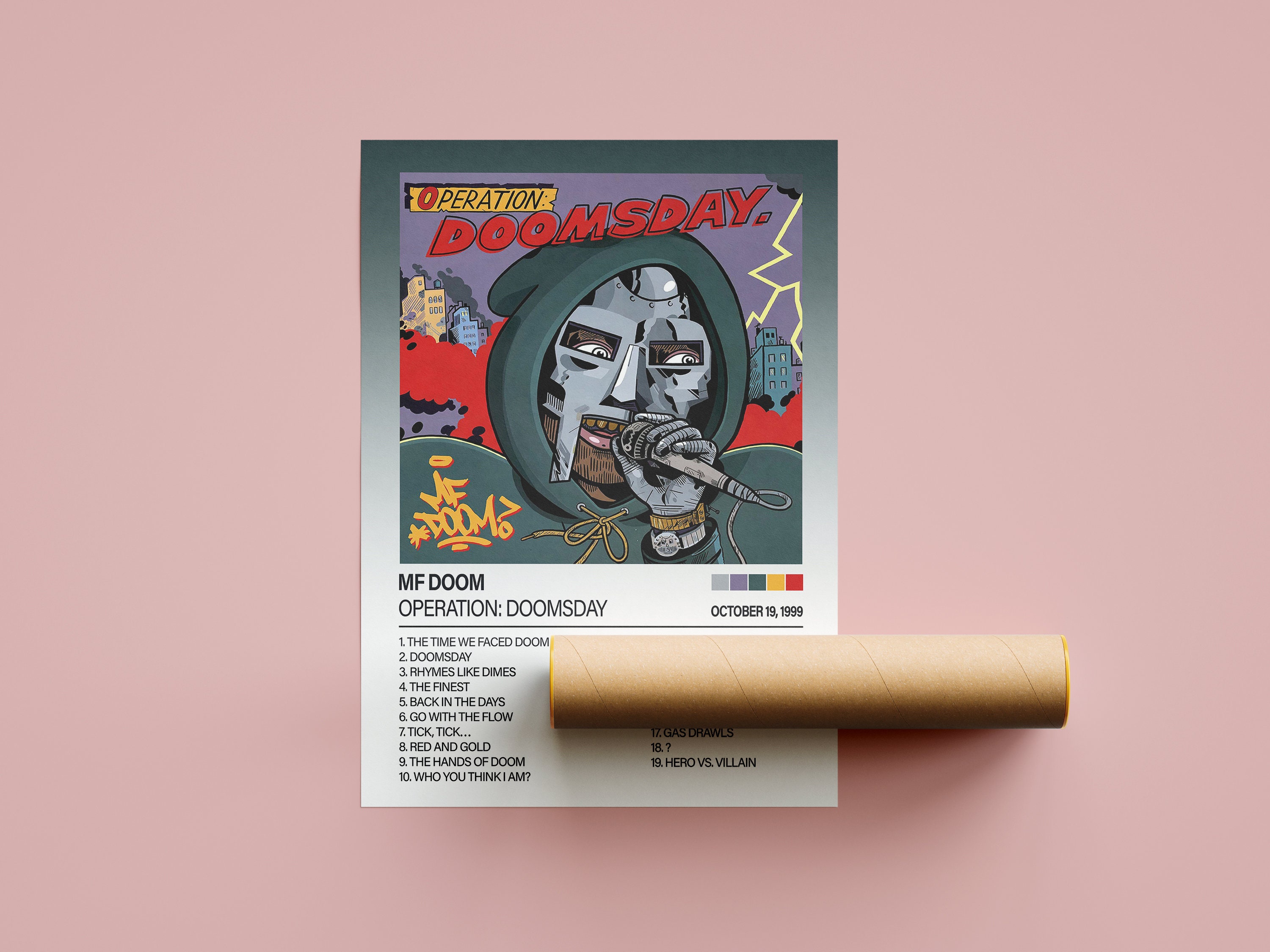 MF Doom Operation Doomsday Album Poster, MF Doom Poster, MF Doom Print ...
