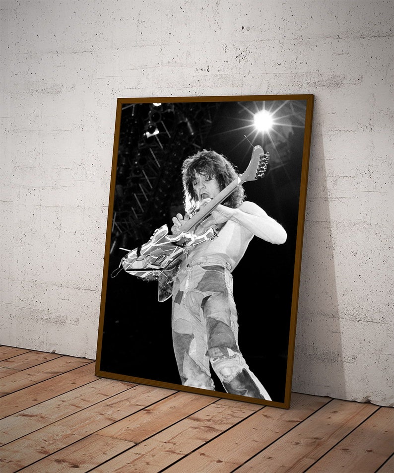 Eddie Van Halen Poster, Eddie Van Halen Print, Retro Poster - Etsy