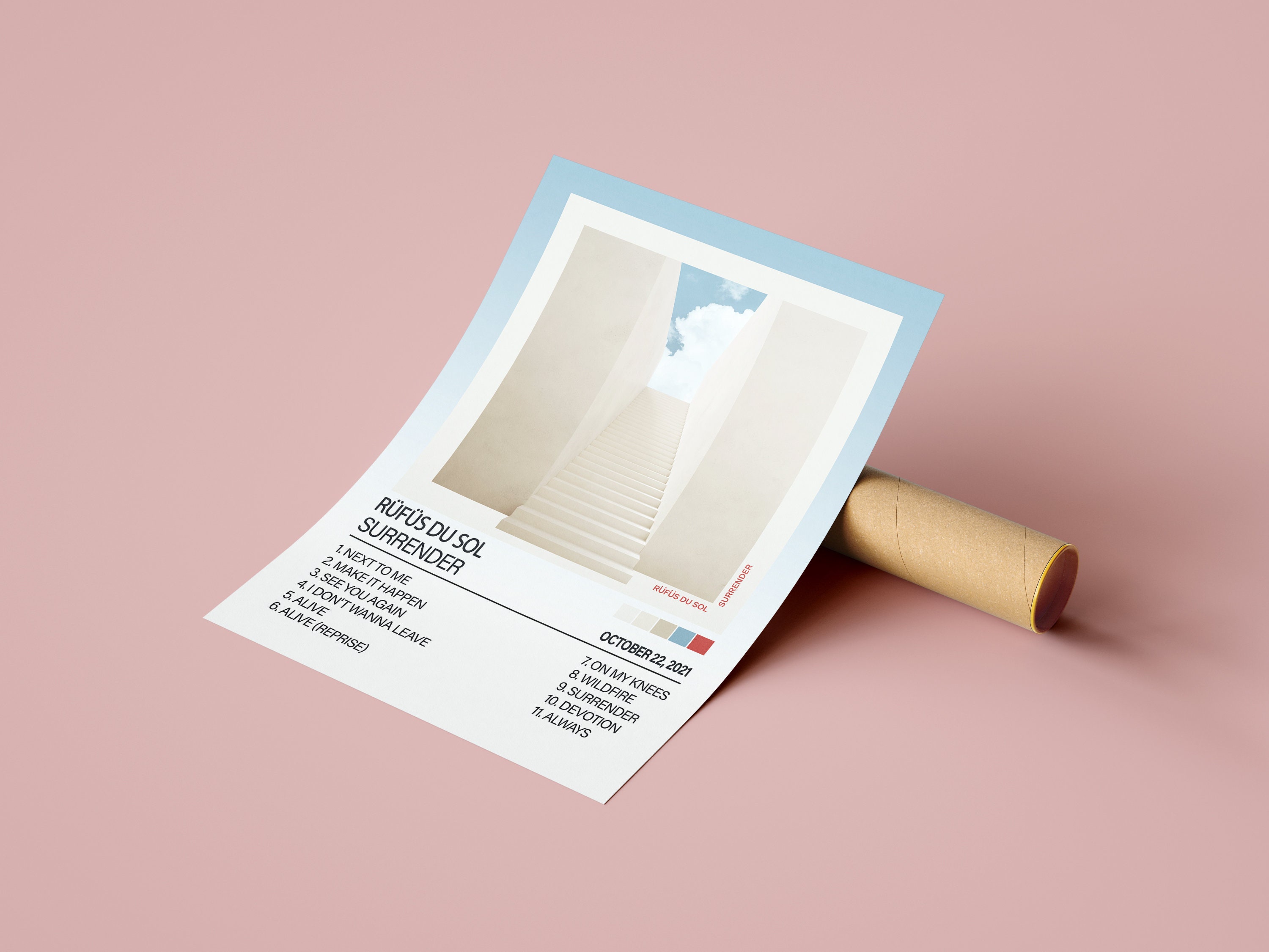 Rufus Du Sol Poster, Surrender Poster, Rufus Du Sol Tracklist Album ...