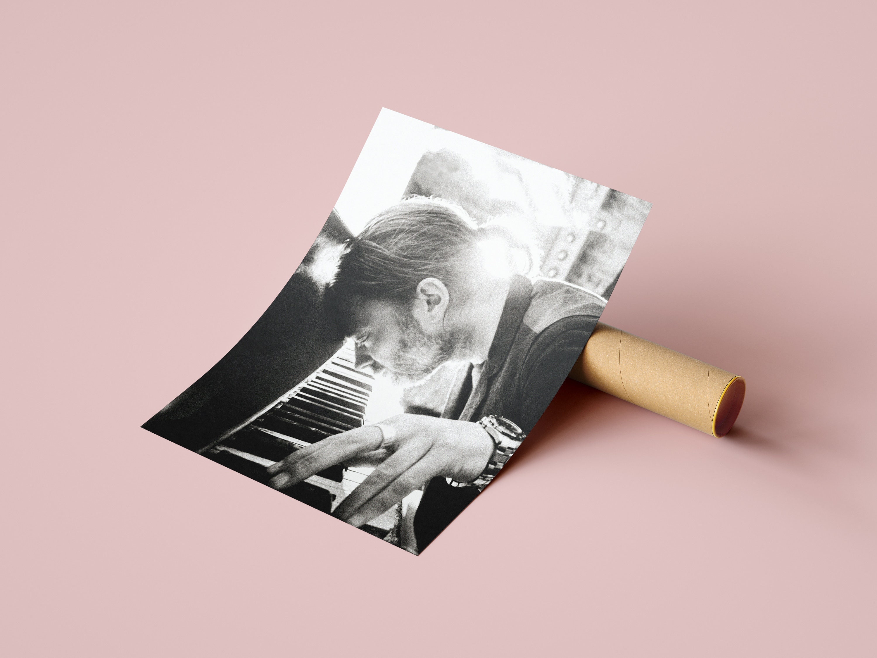 Music Poster Black and White Playing the Piano - Etsy