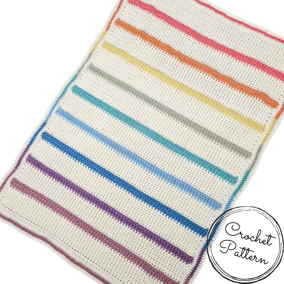 Alya Stripe Blanket: PDF Digital Download Pattern, Crochet Pattern ...