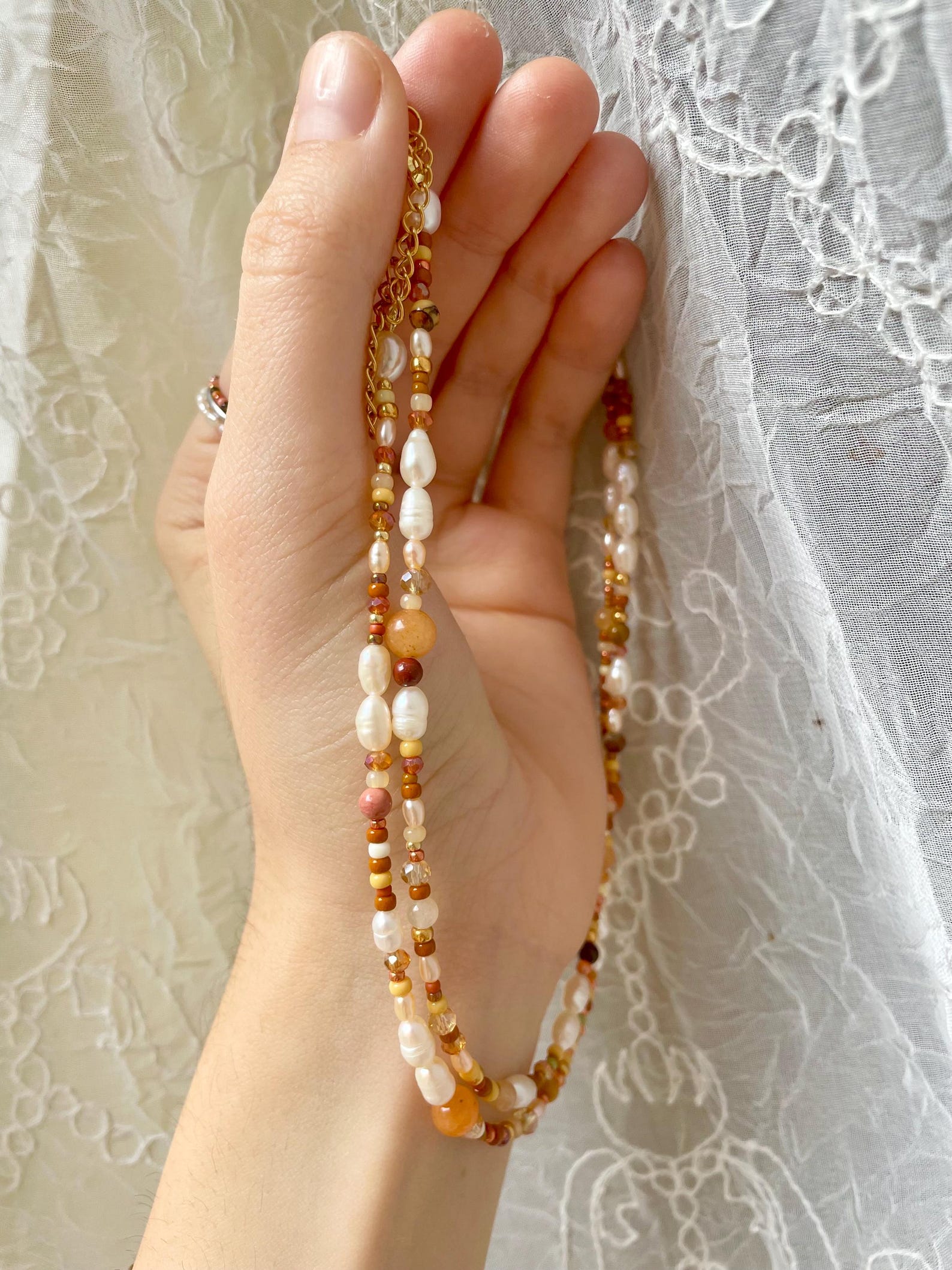Aruba-handmade Colorful Pearl Necklace Made of Freshwater Pearls/gift ...