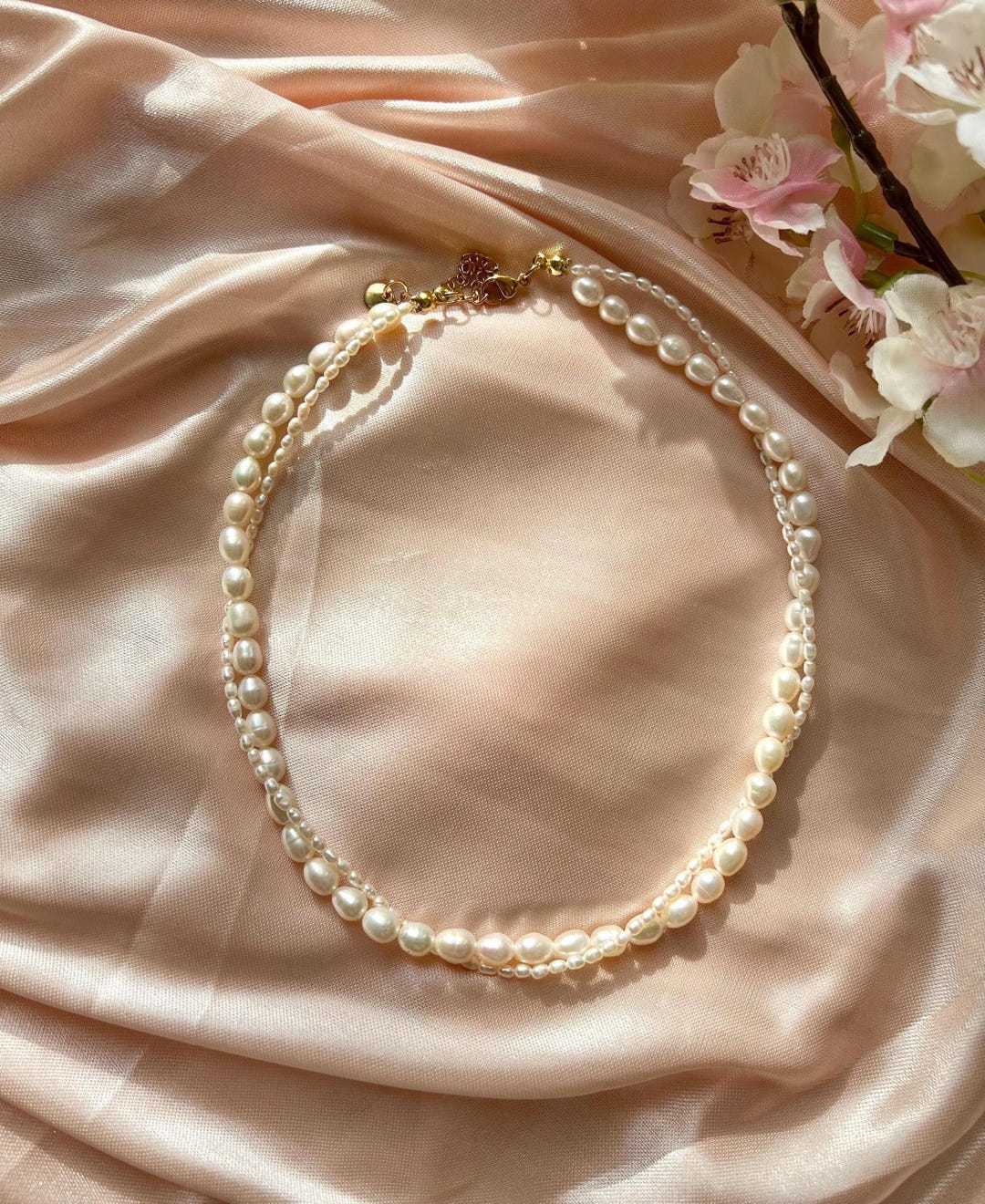 Luxury Collection - Aruba Handmade Double Pearl Necklace Made of High ...