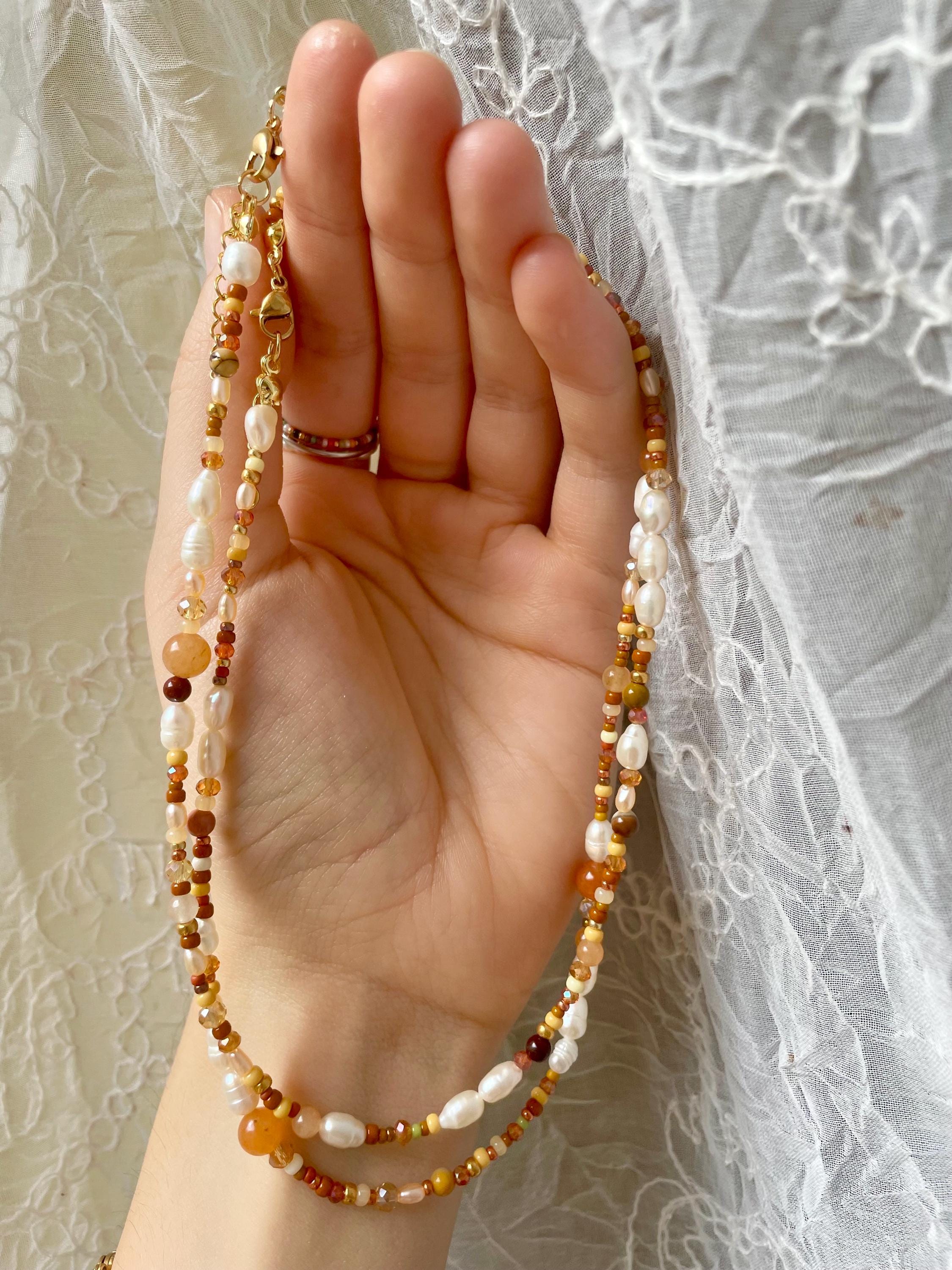 Aruba-handmade Colorful Pearl Necklace Made of Freshwater Pearls/gift ...