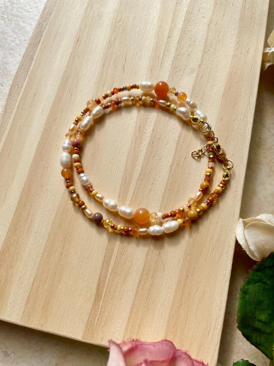 Aruba-handmade Colorful Pearl Necklace Made of Freshwater Pearls/gift ...