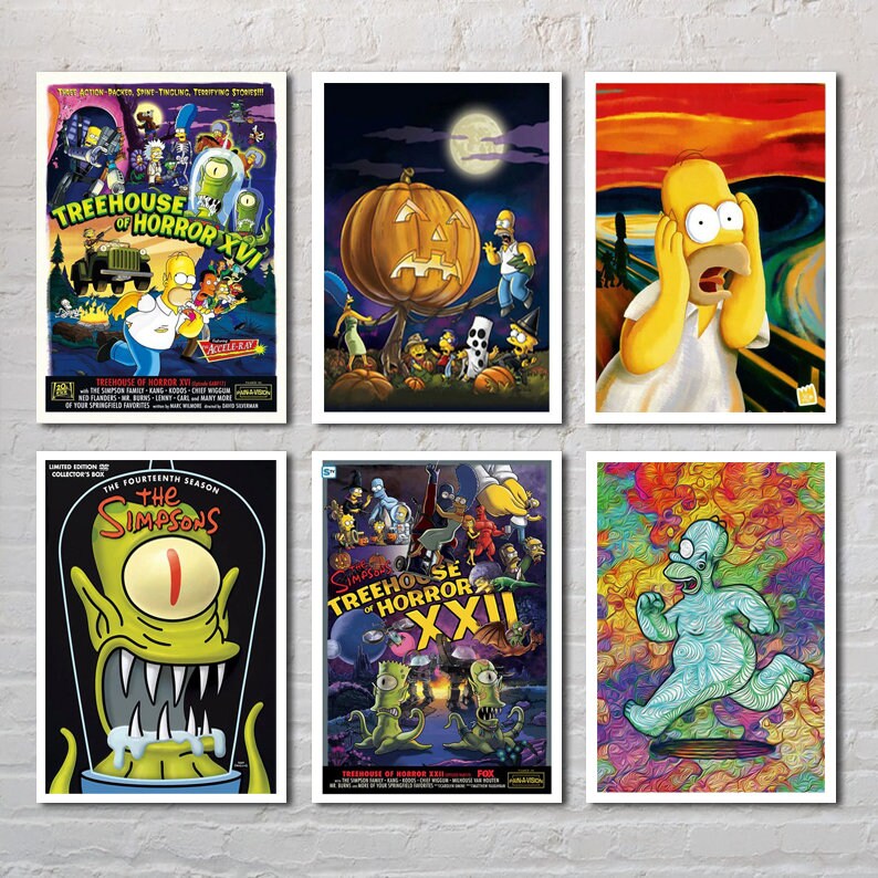 Simpson Poster The Simpsons Artwork Wall Decor Wall | Etsy