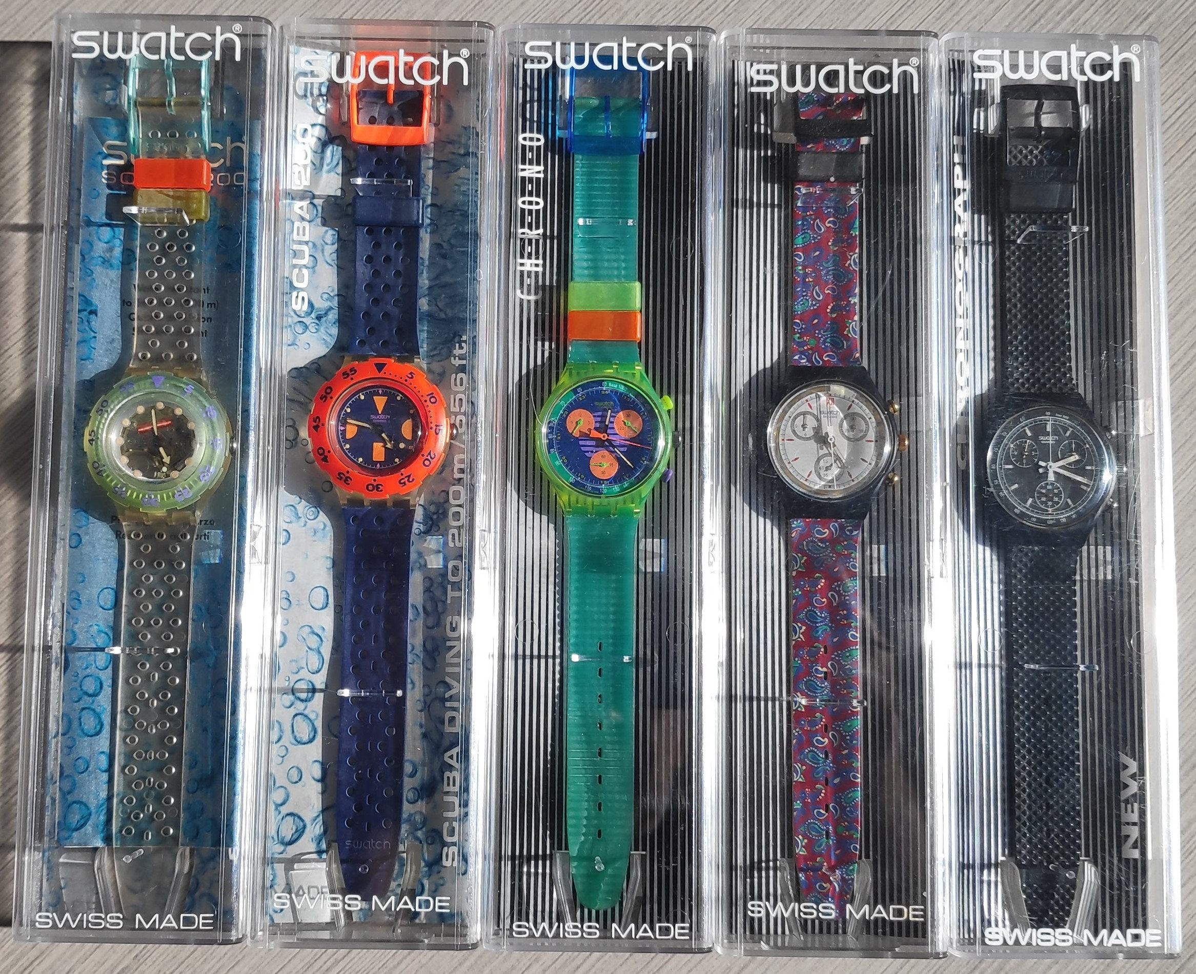 Five Piece Swatch Watch 1990's Collection - Etsy