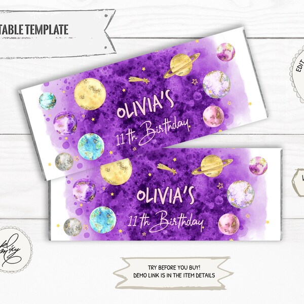 Galaxy Bar Wrapper - Etsy