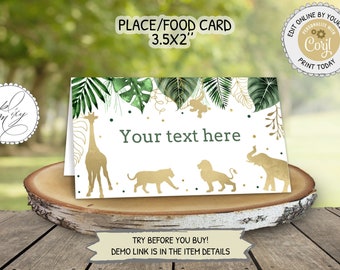Jungle Party Labels Safari Food Labels Instantly Downloadable and ...