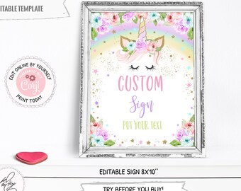 Always Be A Unicorn Sign. Sizes 8x10 and 11x14 Instant - Etsy
