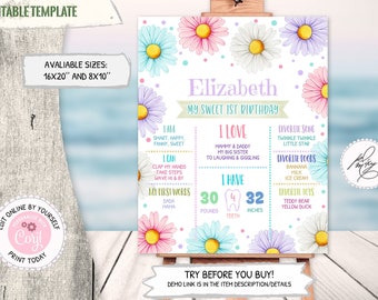 Daisy Birthday Board - Etsy
