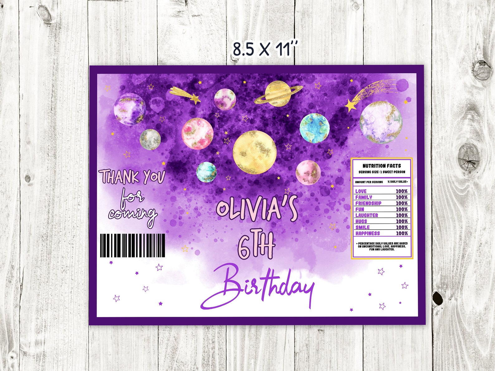 Outer Space Chip Bag Galaxy Planets Treat Bag Space Birthday - Etsy