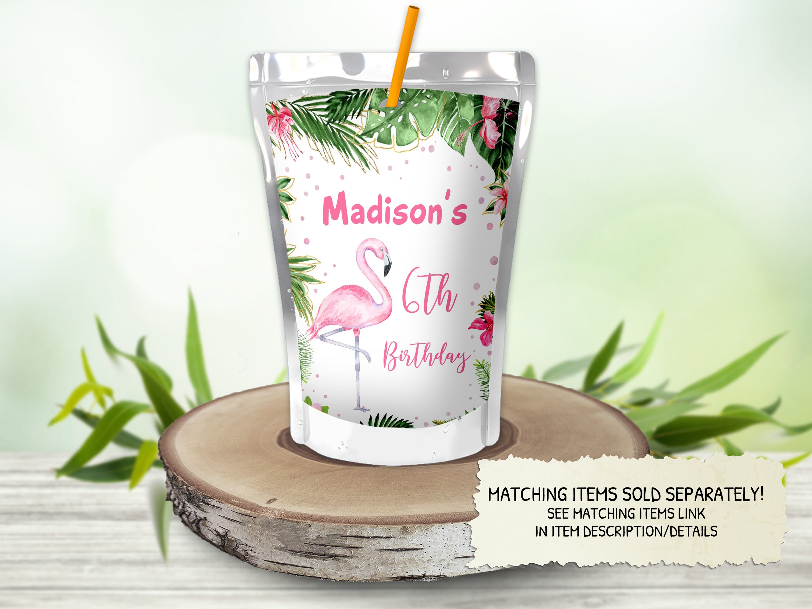 Flamingo Chip Bag Tropical Snacks Treat Bag Flamingo - Etsy