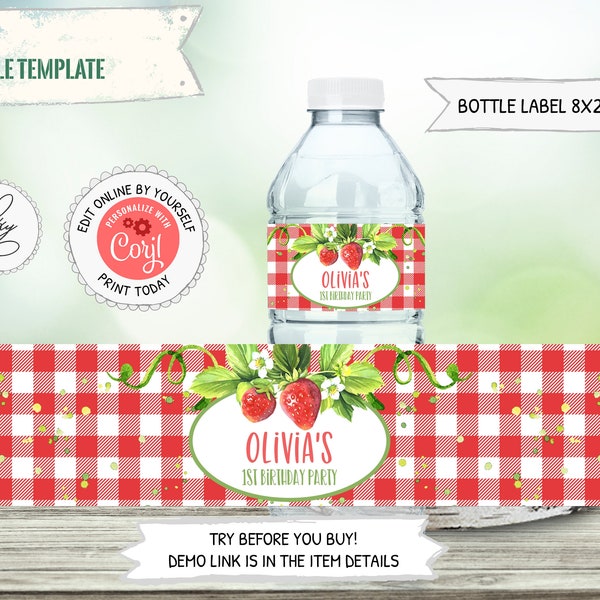 Strawberry Label - Etsy