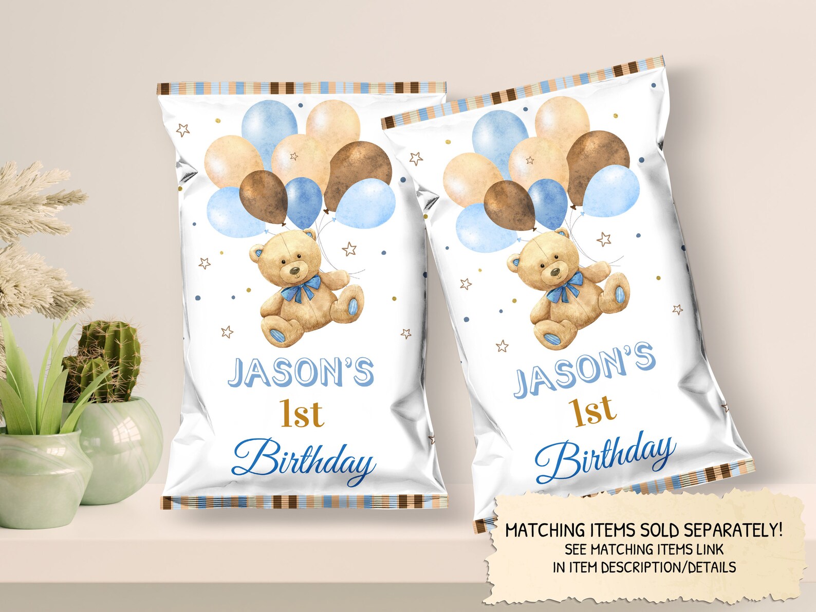 Editable Teddy Bear Gable Box Label Printable Teddy Bear Gift | Etsy