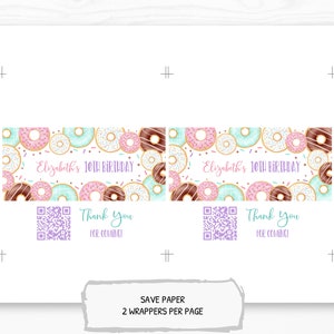 Editable Donut Chocolate Wrapper, Printable Candy Bar Wrapper, Donut ...